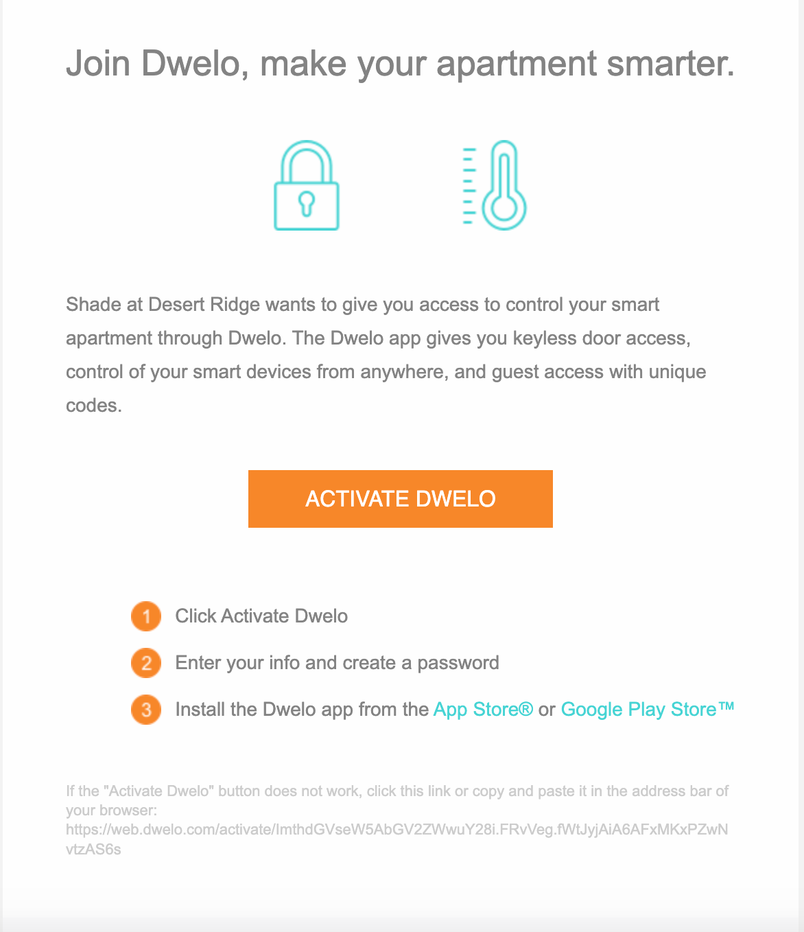 Dwelo Sign up / Log in