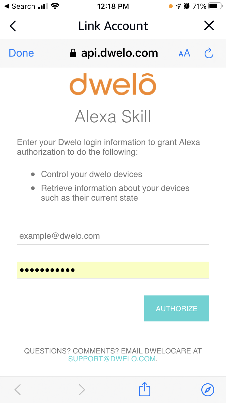 How do I set up Amazon Alexa to work with Dwelo?