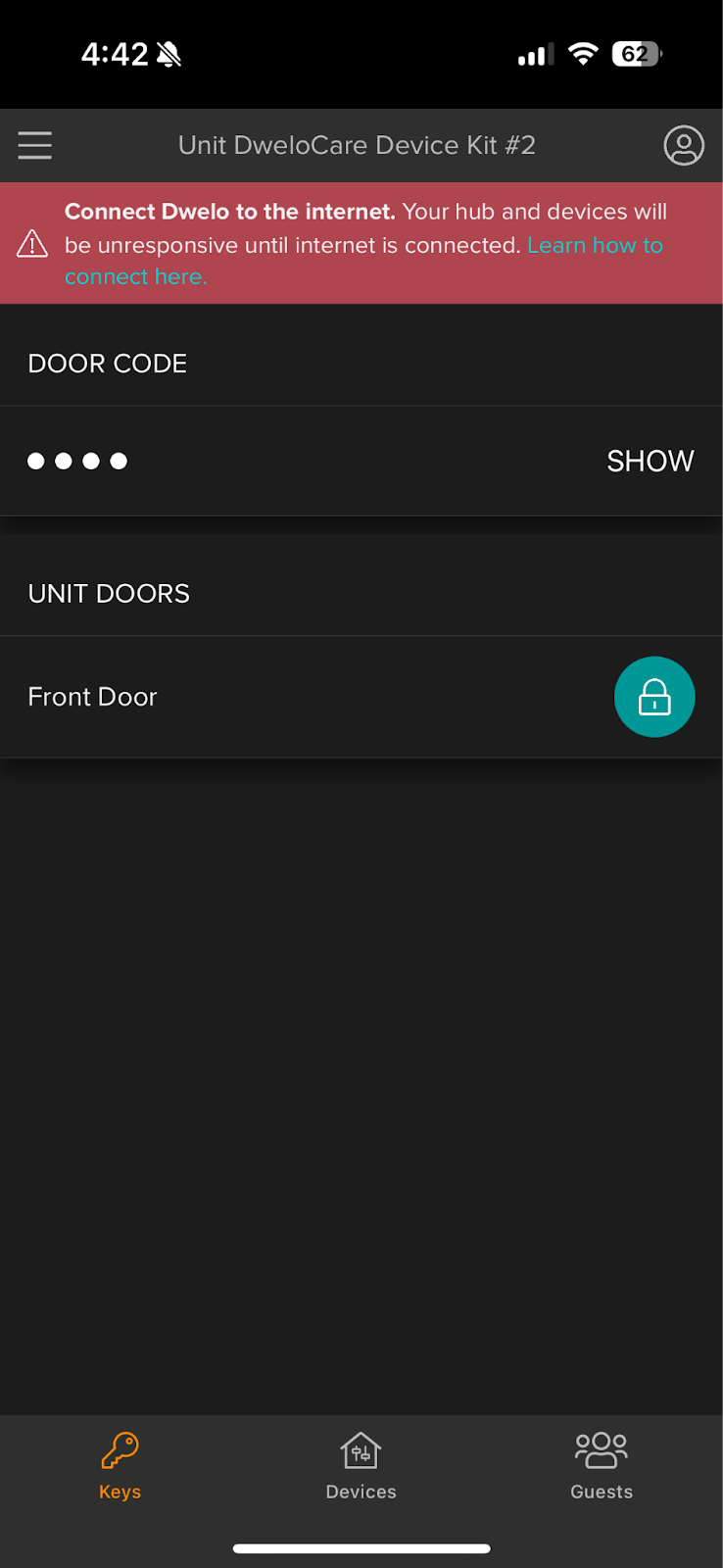 View or Change Door Code