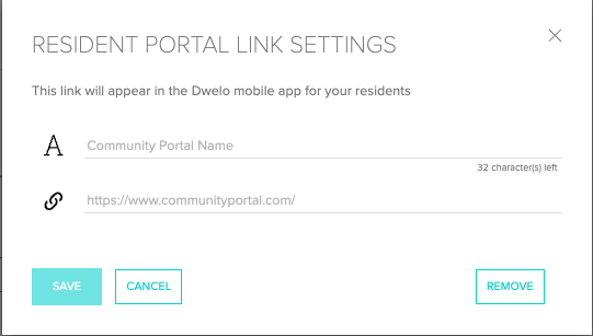 Updating Resident Portal Link