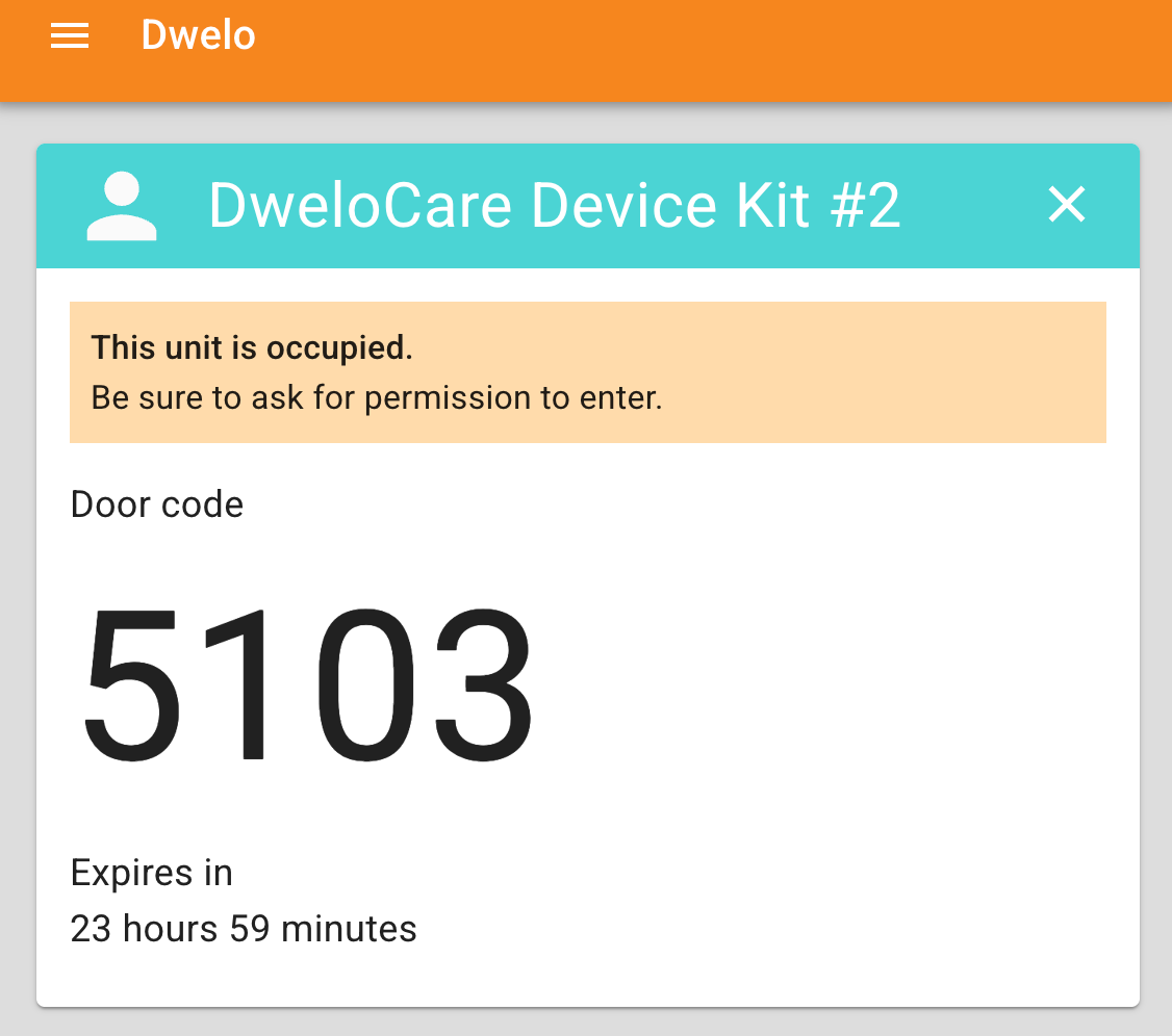Dwelo Staff Door Code Management